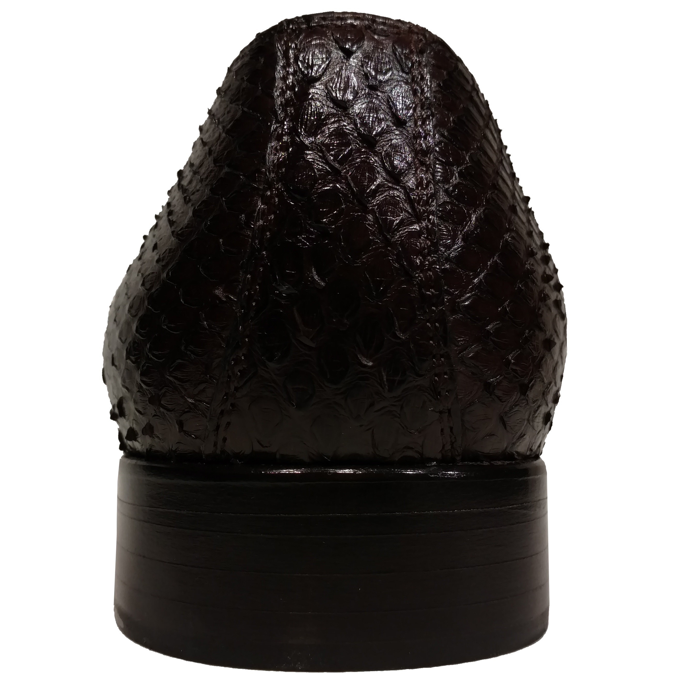 Python Snakeskin Men's Ronaldo Solid Brown Italian Leather Loafer Dress ...