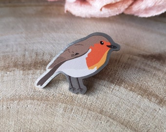 Robin Pin Badge, Robin Gifts, Bird Enamel Pin, Gifts for Bird Lovers ...