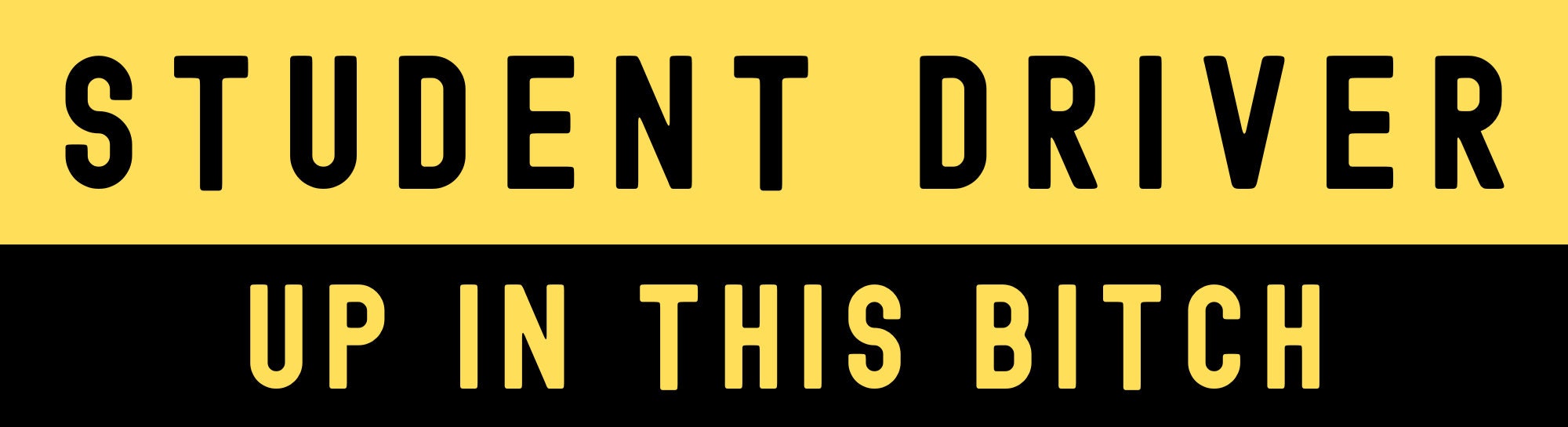 Student Driver Bumper Stickers 11x3 - Etsy