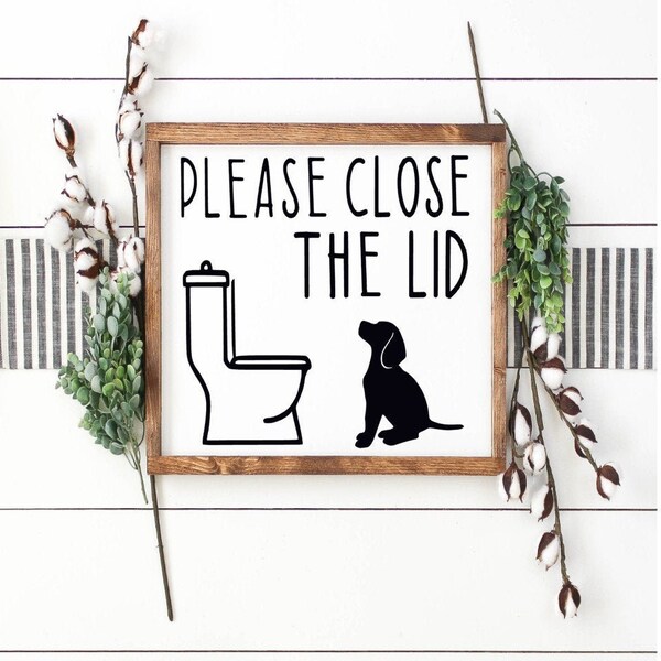 Close the Lid Sign - Etsy