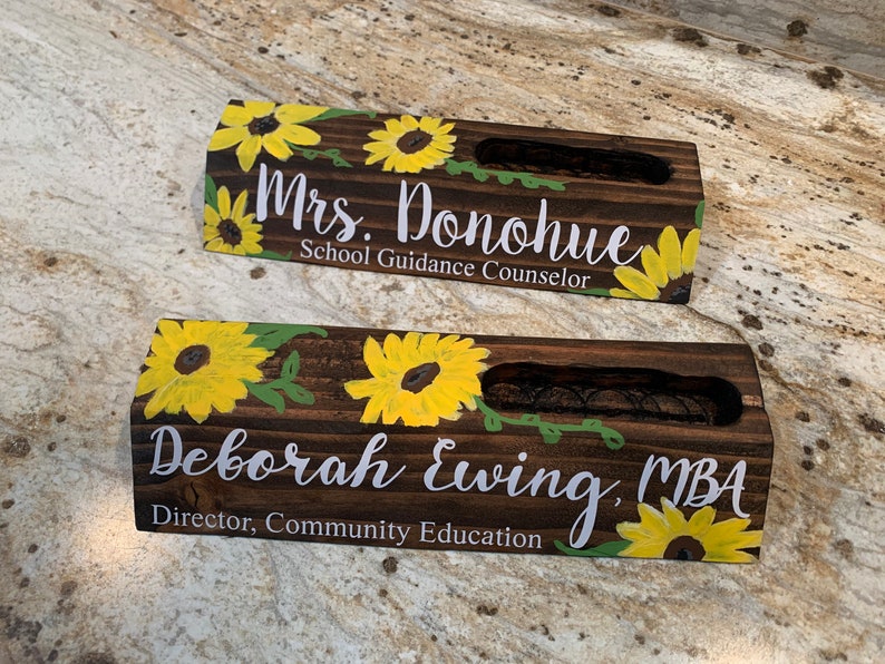 Name plate and card holder | Etsy