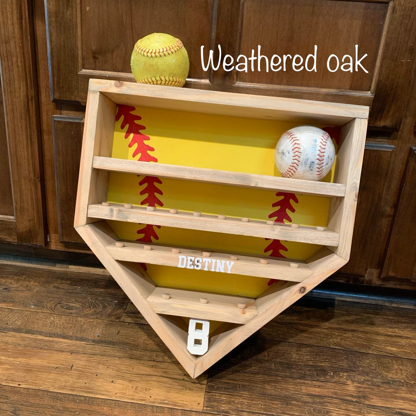 Softball and Ring Display, Home Run Ball and Ring Holder, Softball ...