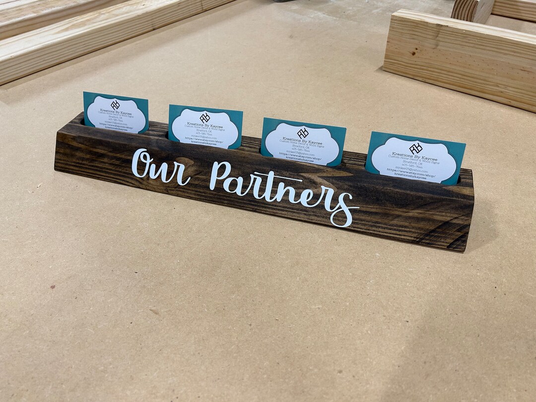 4 Slot Name Plate and Card Holder - Etsy