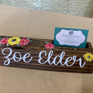 Name Plate and Card Holder - Etsy