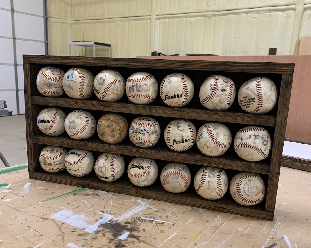 Rectangle Baseball Display-21 Baseballs - Etsy