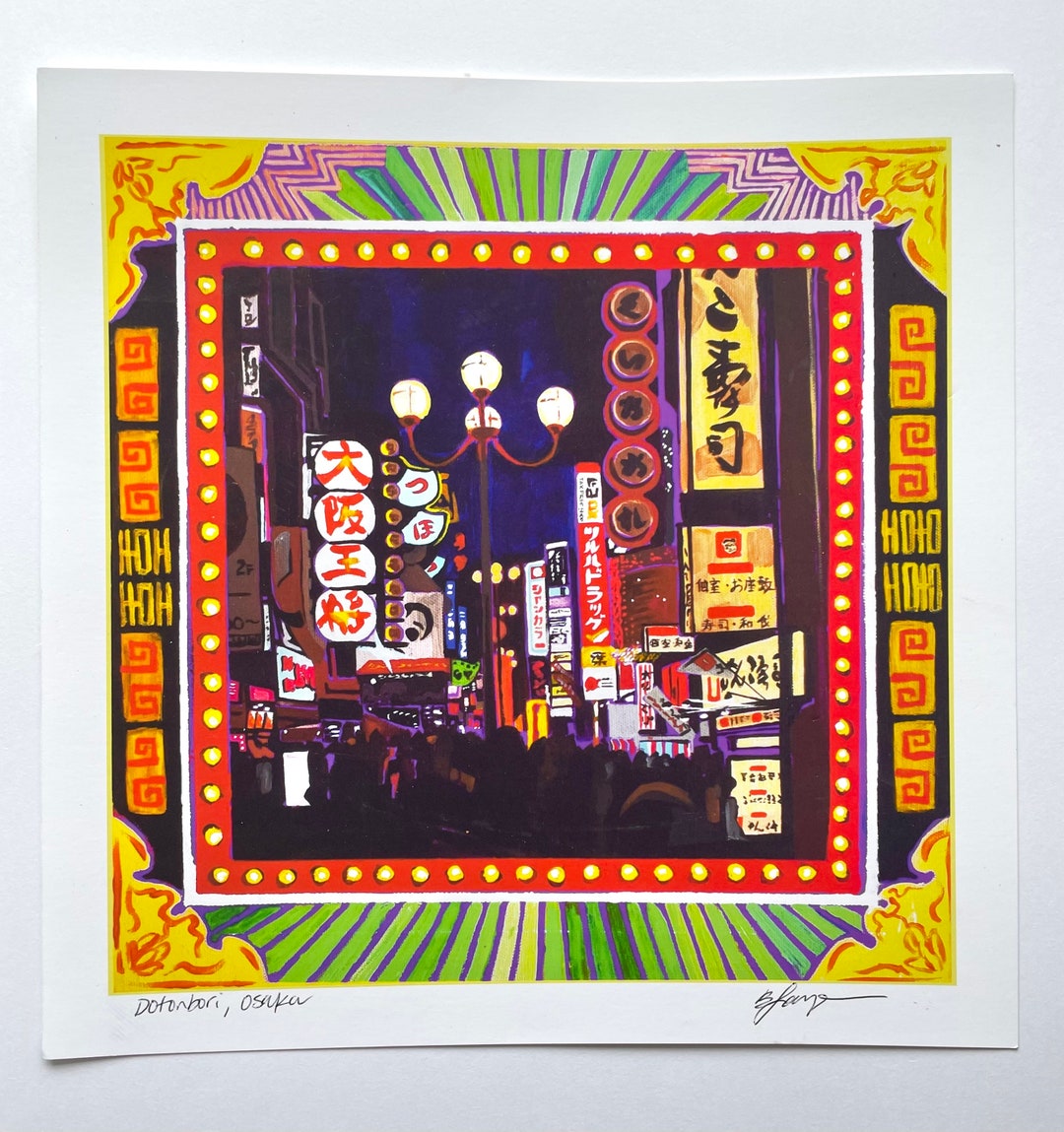 Dotonbori Street, Osaka Nightlife View Japan Inkjet Print - Etsy