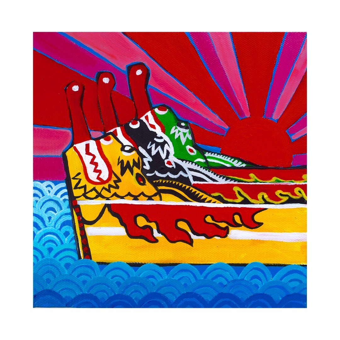 Okinawa Dragon Boat Race Art Print - Etsy