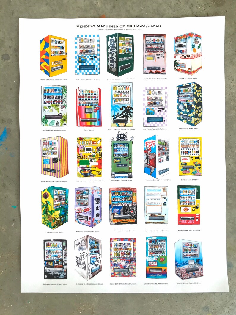 Vending Machines of Okinawa Poster | Etsy