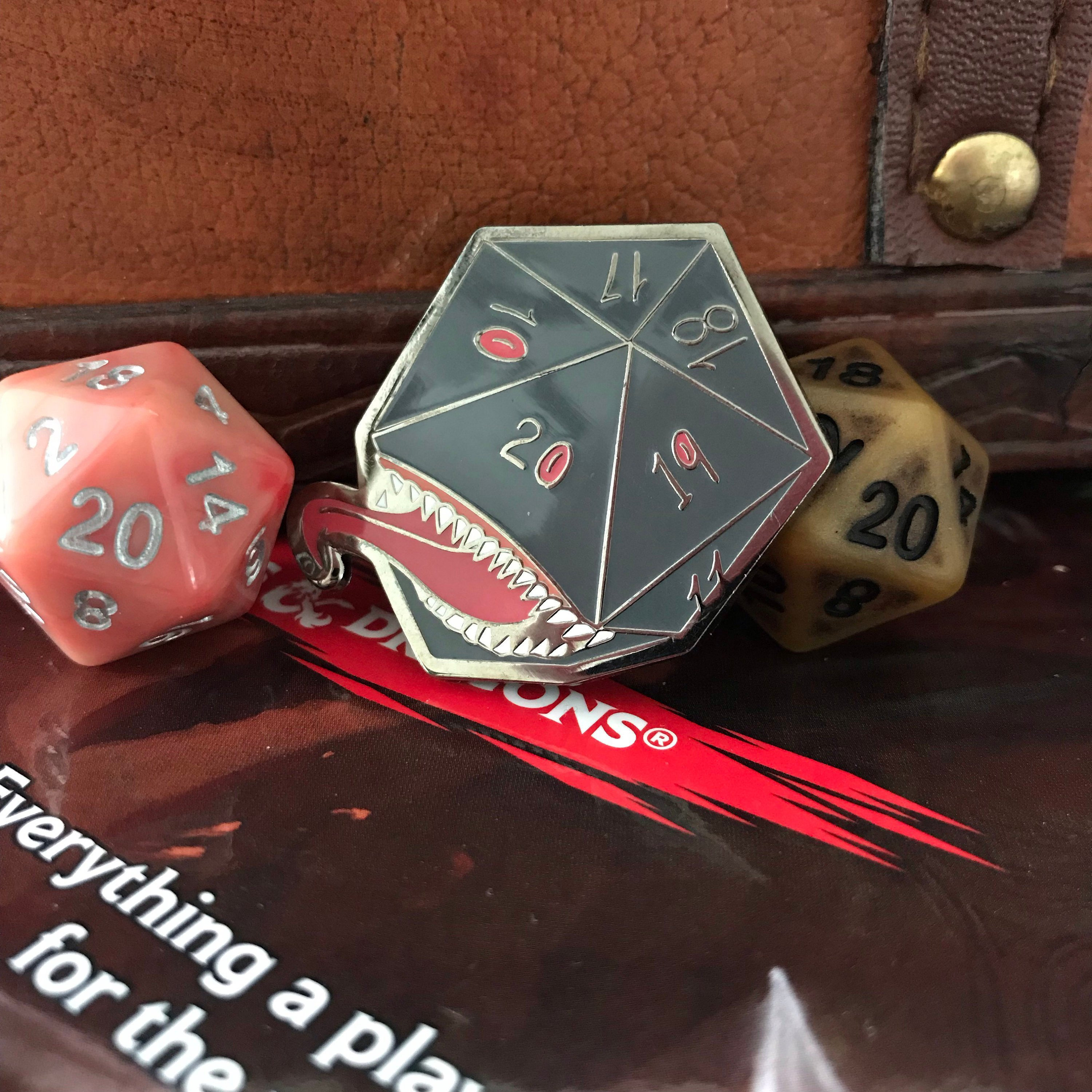 Mimic D20 Hard Enamel Pin - Dungeons and Dragons - Gamer Gift, Nerdy ...