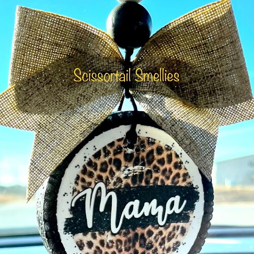 Mama Leopard Round Car Freshie Car Scent Air Freshener - Etsy
