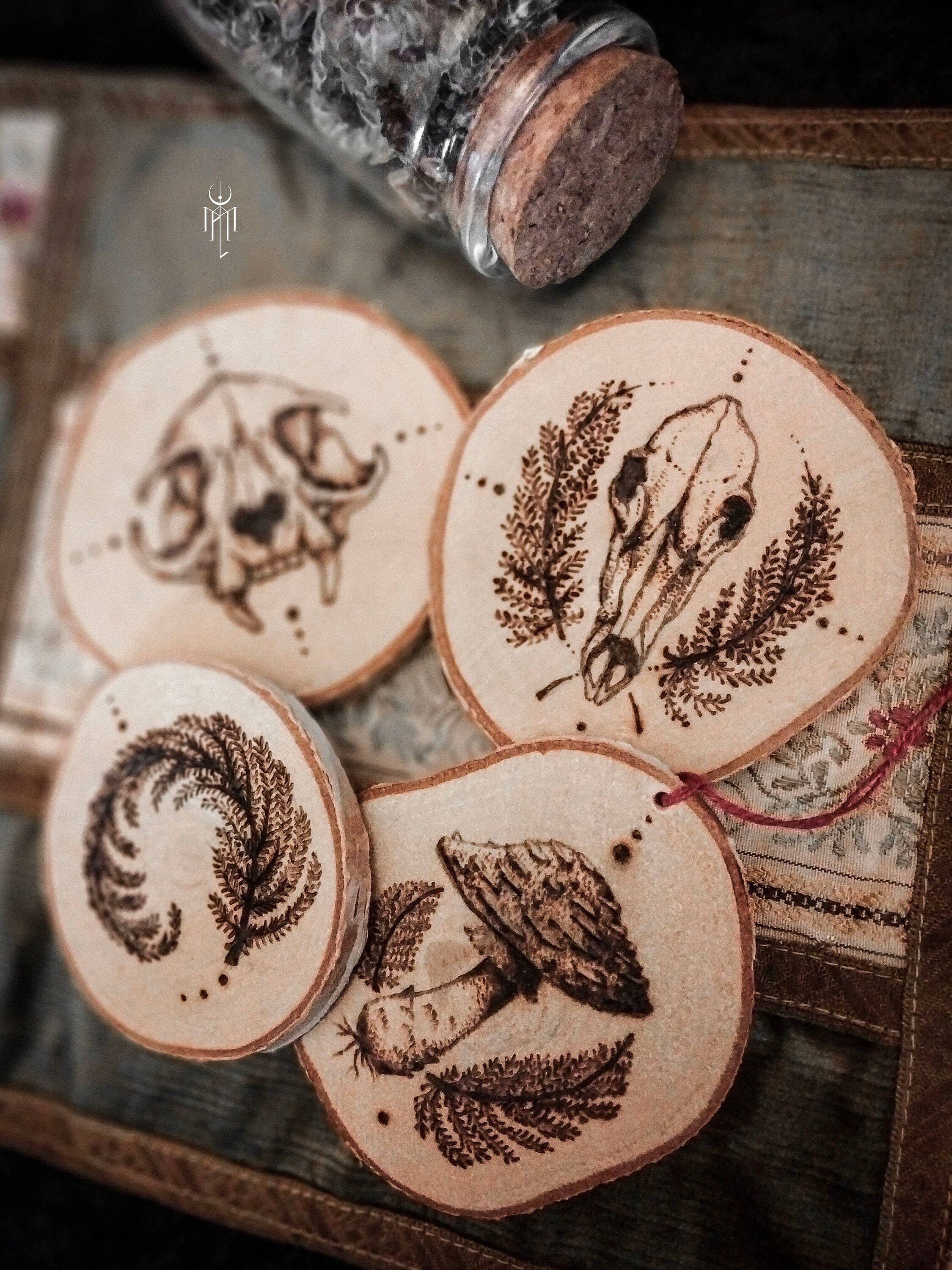 Mushroom, Skull & Forest Wood Pyrography - Etsy