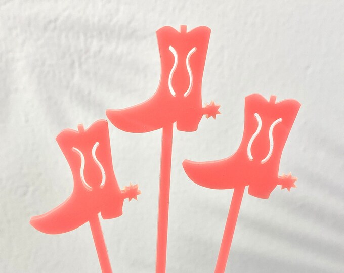 Cowboy Boot Stir Sticks // Country Western Theme, Stagecoach, First ...