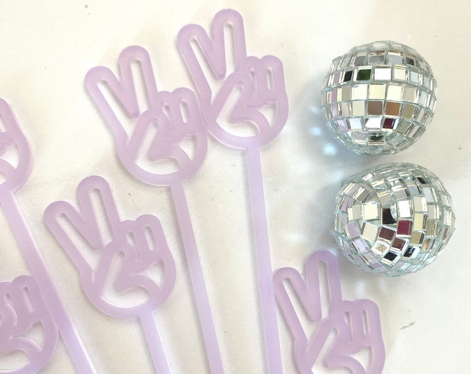 Peace Sign Stir Sticks // Kids Birthday, Theme Kids Party, TWO Groovy ...
