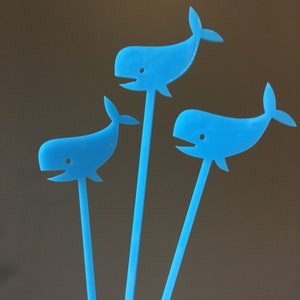 Whale Stir Sticks // Nautical Summer Coastal New England - Etsy