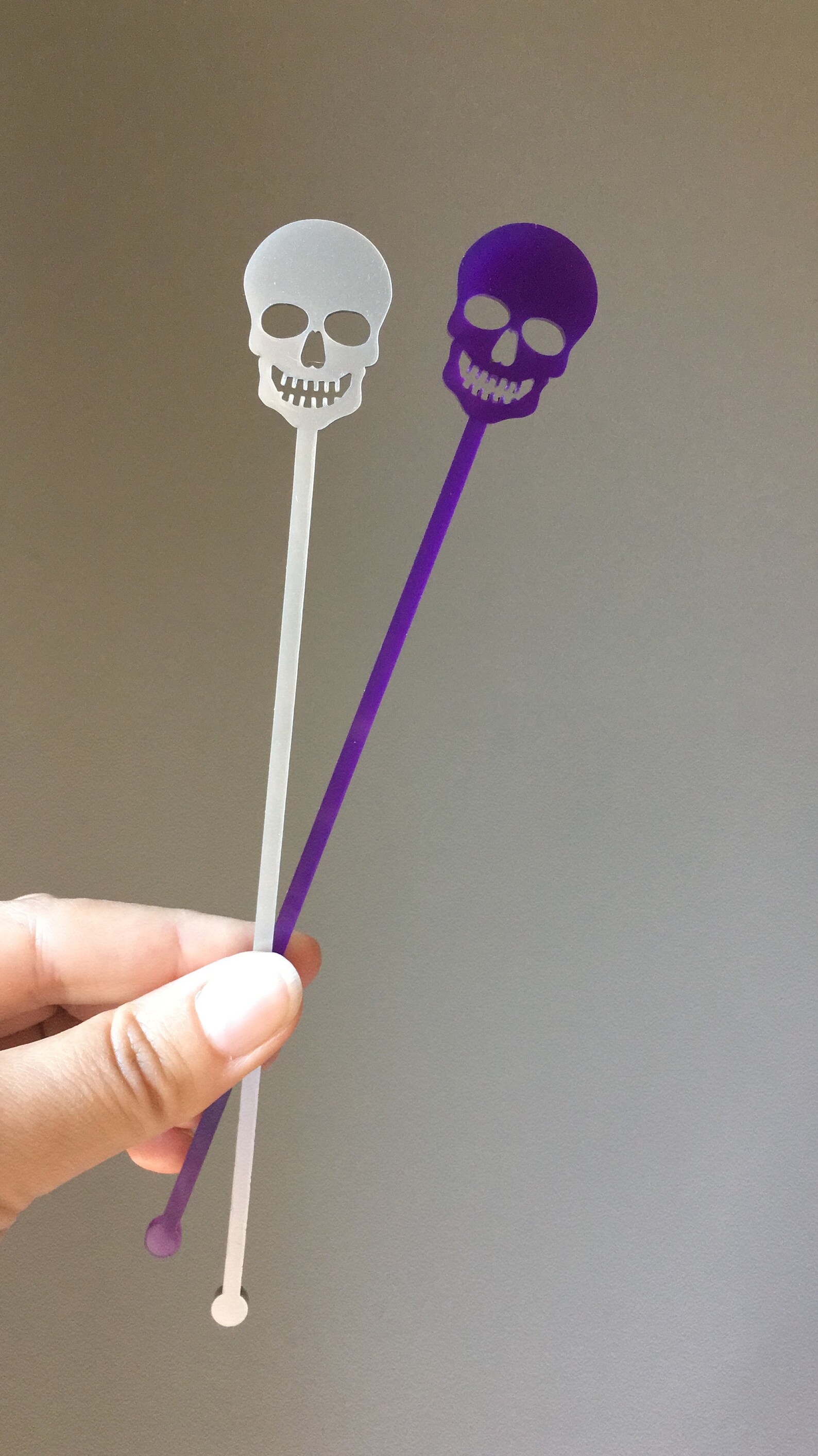 Skull Stir Sticks // Halloween Sugar Skulls Day of the | Etsy