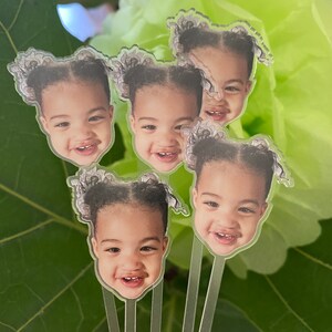 Photo Stir Sticks, Face Drink Stirrers, First Birthday Photo Stirs ...
