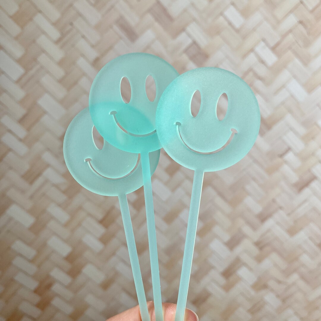 Smiley Face Stir Sticks // Happy Face Stirs, Kids Birthday, Theme Kids ...