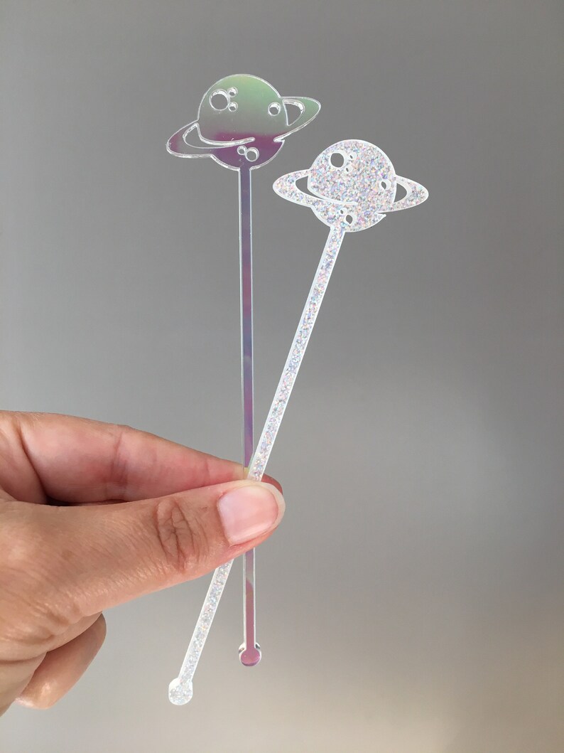 Planet Stir Sticks // Celestial Theme Moon and Stars Party | Etsy