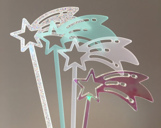 Shooting Star Stir Sticks // Celestial Theme Astronomy Space - Etsy