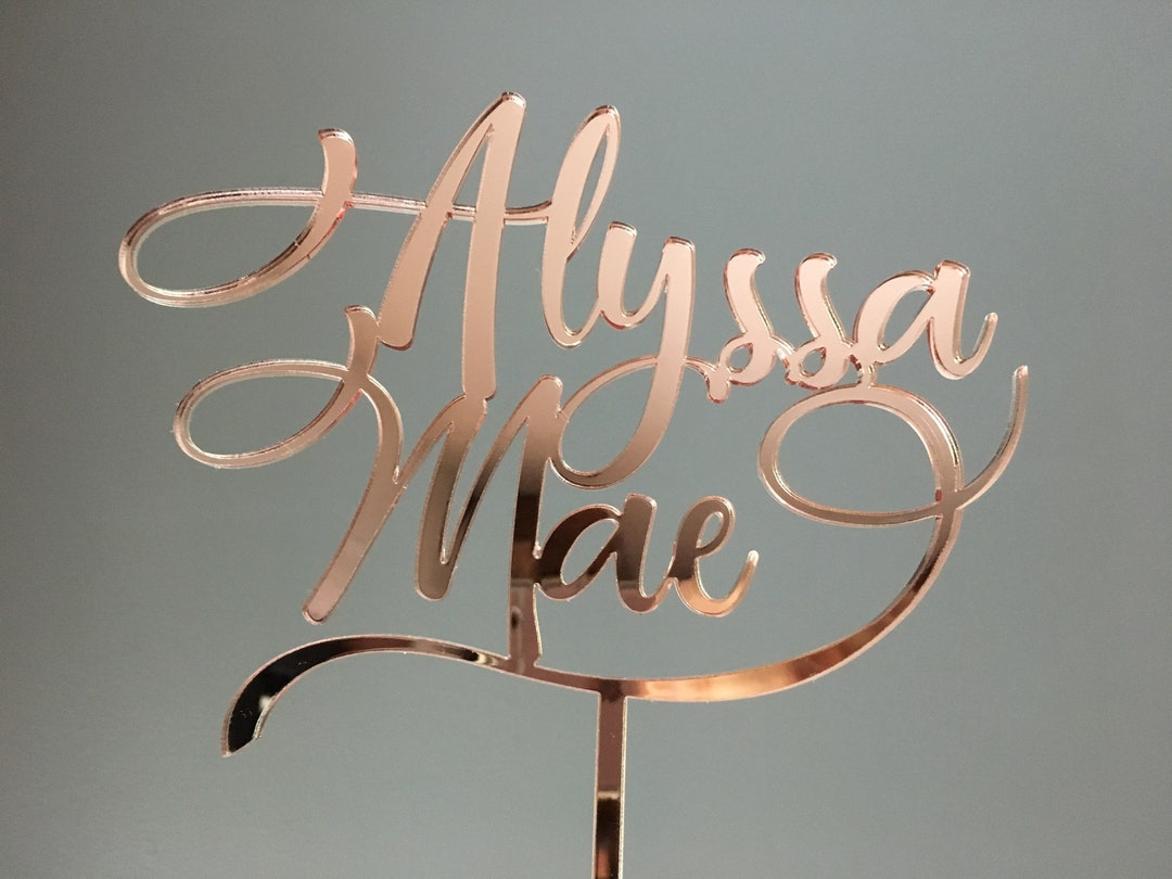 Custom Name Cake Topper // Baby Shower Birthday Graduation - Etsy