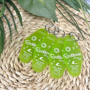 Bulk Personalized Motel Keychain // Bridesmaids Bachelorette Keychains ...