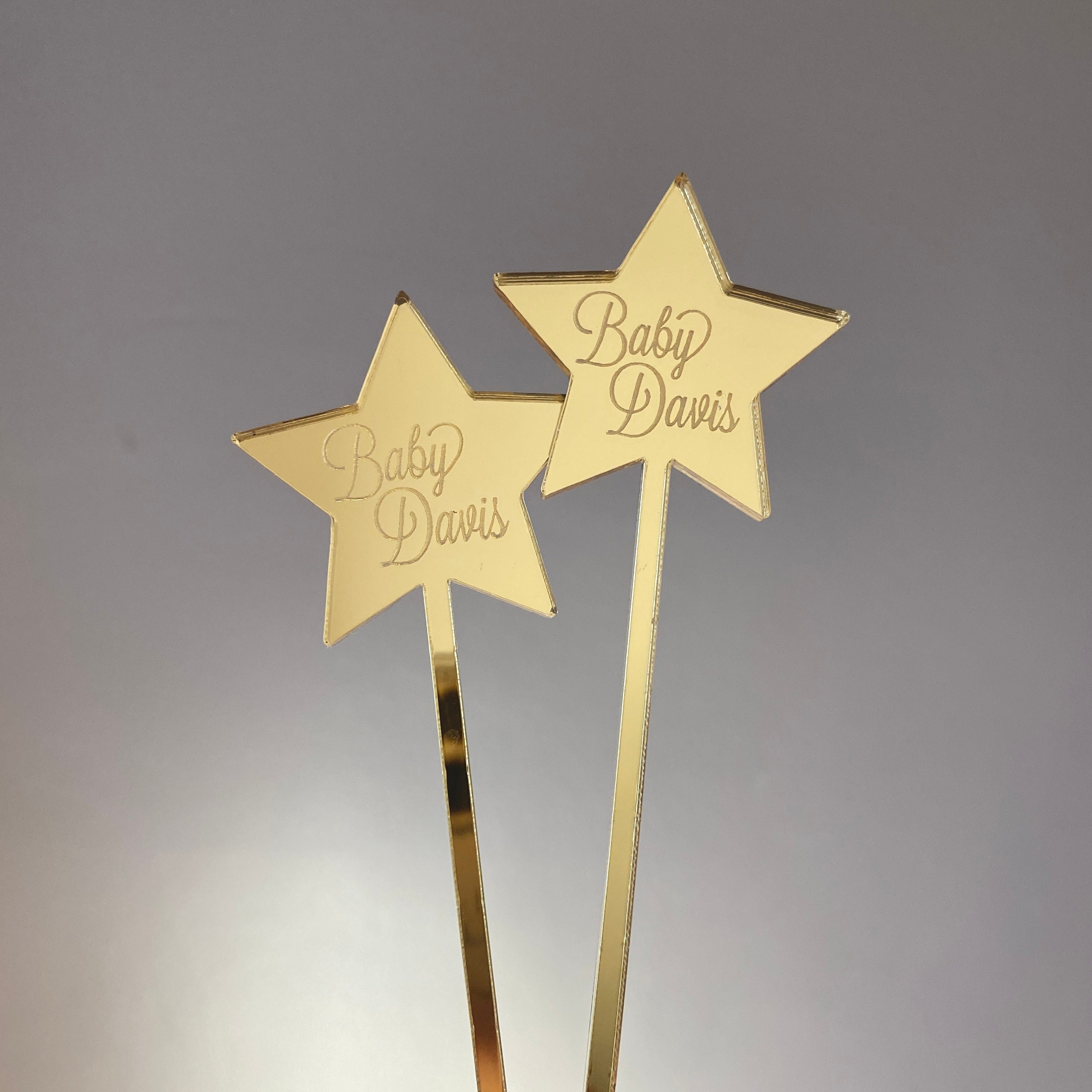 Custom Star Stir Sticks // Engraved Etched Personalized | Etsy