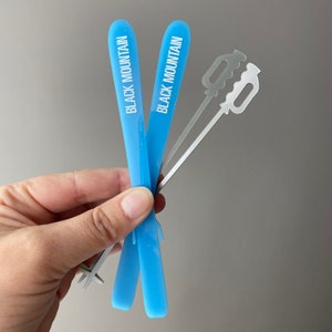 Personalized Skis and Poles Stir Sticks 8 PIECES // Aprés Ski, Winter ...