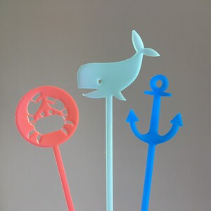 Whale Stir Sticks // Nautical Summer Coastal New England - Etsy