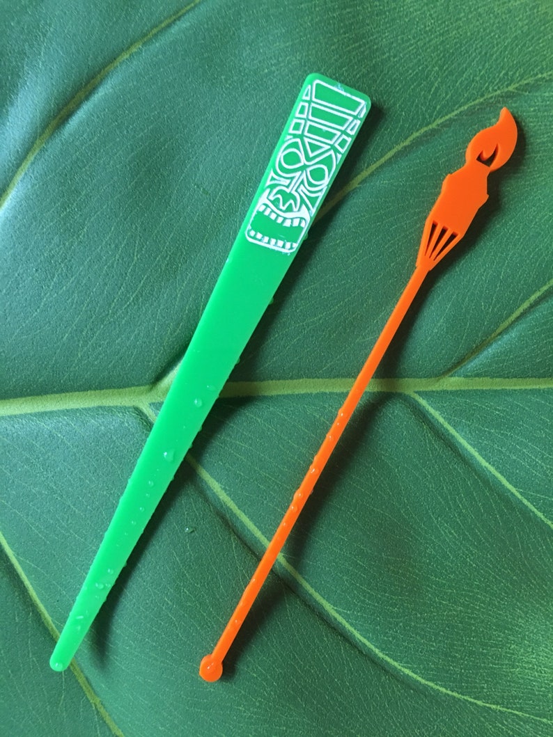 Tiki Torch Stir Sticks for Cocktails // Tiki Retro Vintage | Etsy