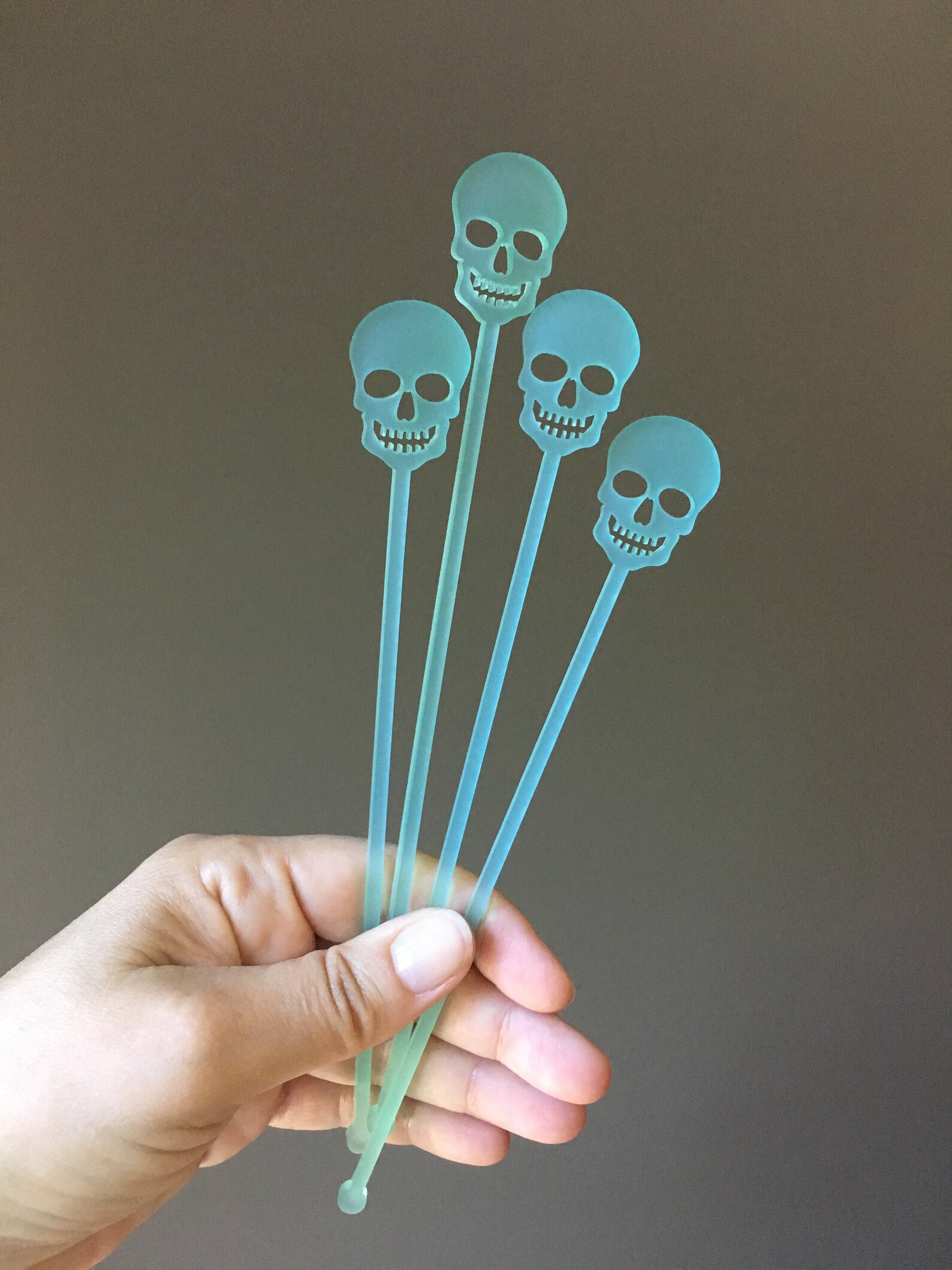 Skull Stir Sticks // Halloween sugar Skulls Day of the - Etsy