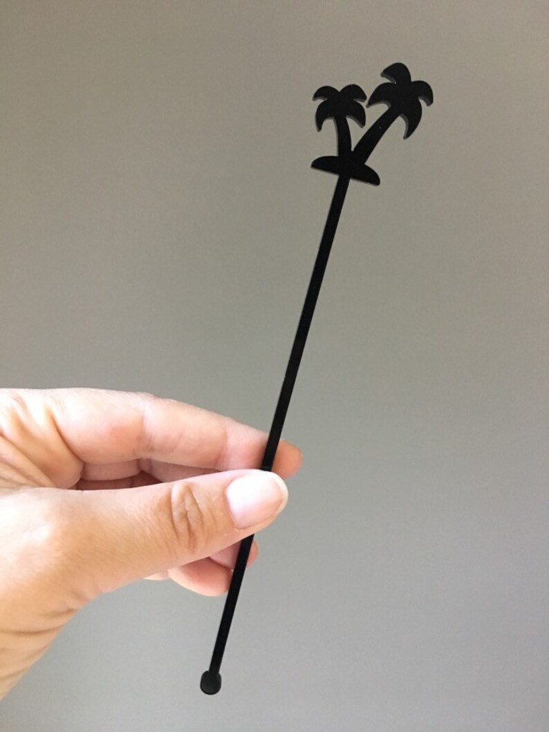 Twin Palms Tropical Stir Sticks // Palm Tree Stir Sticks - Etsy