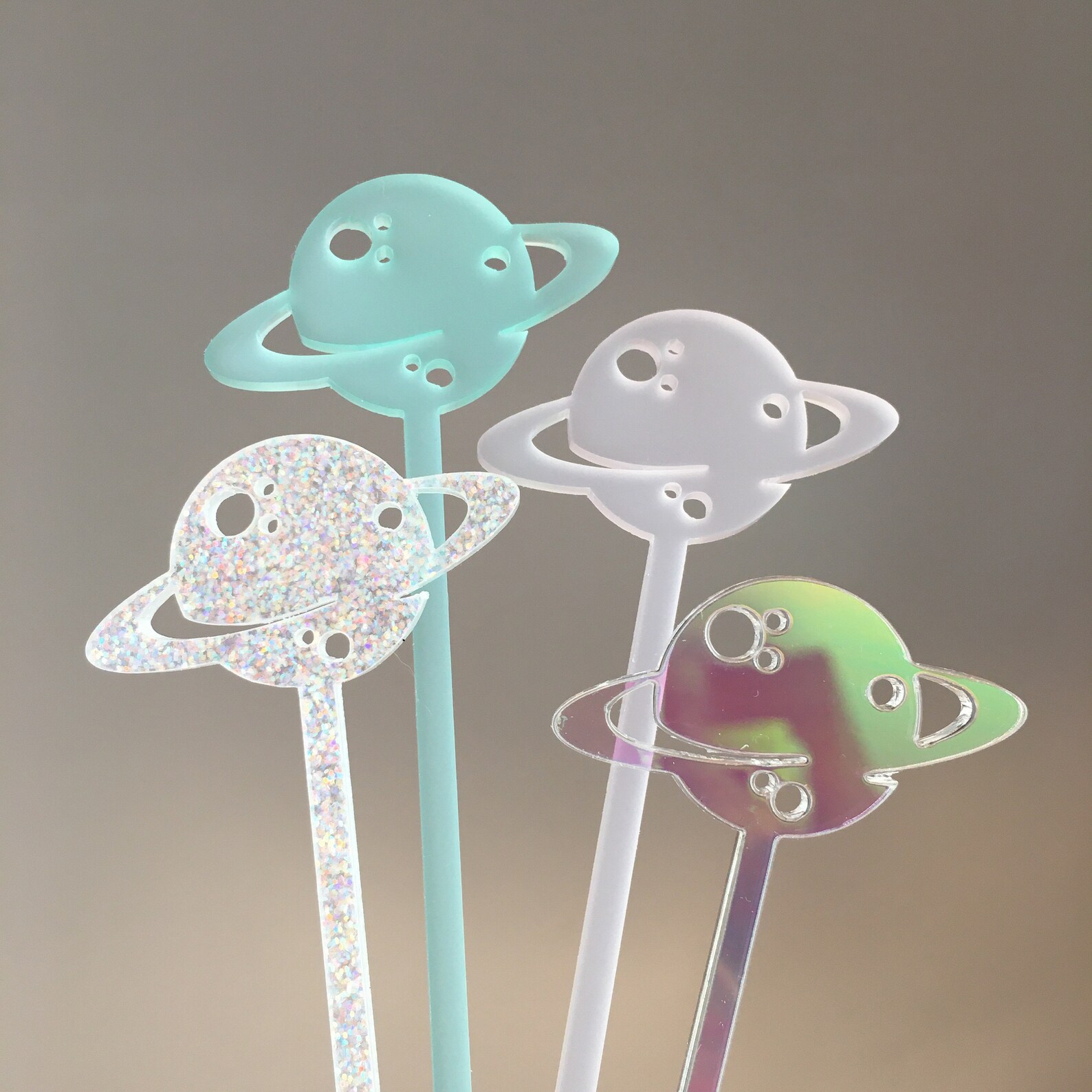 Planet Stir Sticks // Celestial Theme Moon and Stars Party | Etsy
