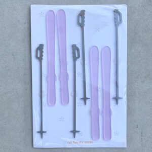 Personalized Skis and Poles Stir Sticks - 8 PIECES // Aprés Ski, Winter ...