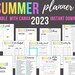 Printable Editable SUMMER 2023 Planner Bundle Summer Calendar Summer ...