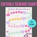 Editable Reward Chart | Printable Princess Reward Chart for Girls ...
