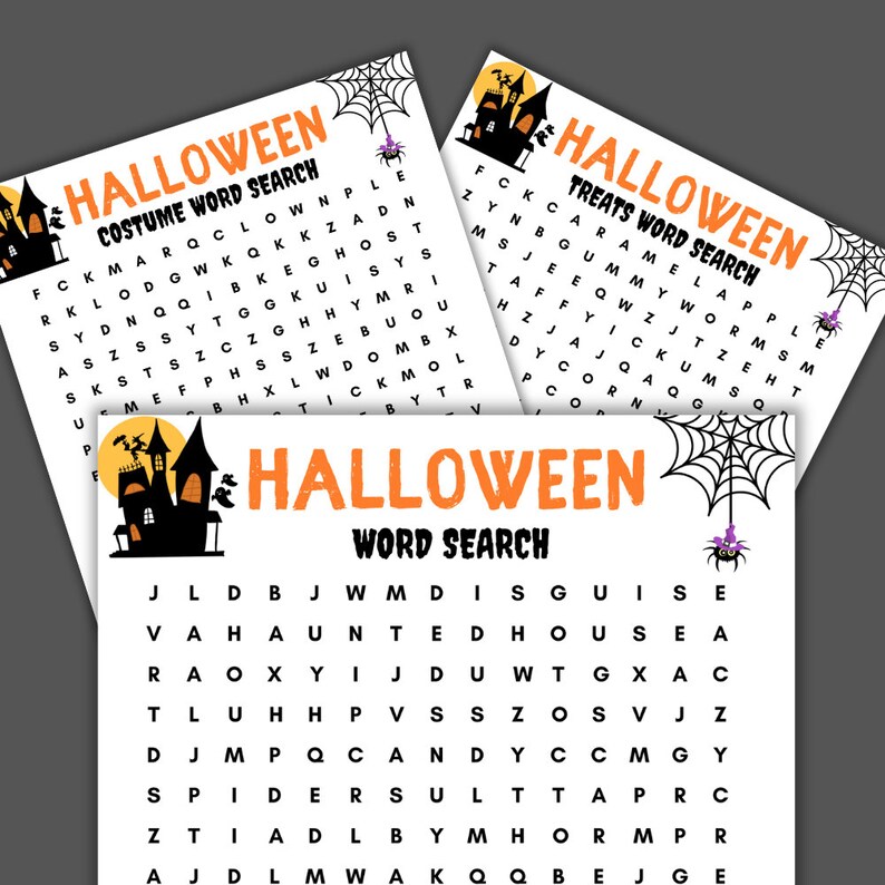 Halloween Activity Printable, Printable Halloween Word Games Puzzles ...