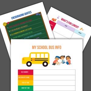 Fun & Functional EDITABLE Digital Kids Back to School Planner | 2023 ...