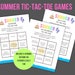 Printable SUMMER Tic-tac-toe Games for Kids | Summer Activities for ...