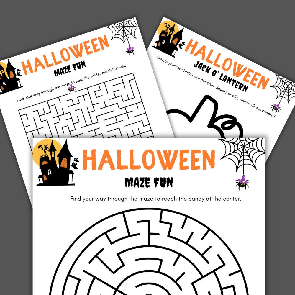 Halloween Activity Printable, Printable Halloween Word Games Puzzles ...