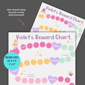 Editable Reward Chart | Printable Princess Reward Chart for Girls ...