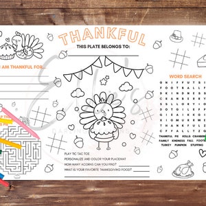 Kids Thanksgiving Games, Kids Table Decor, Kids Table, Kids Activity ...