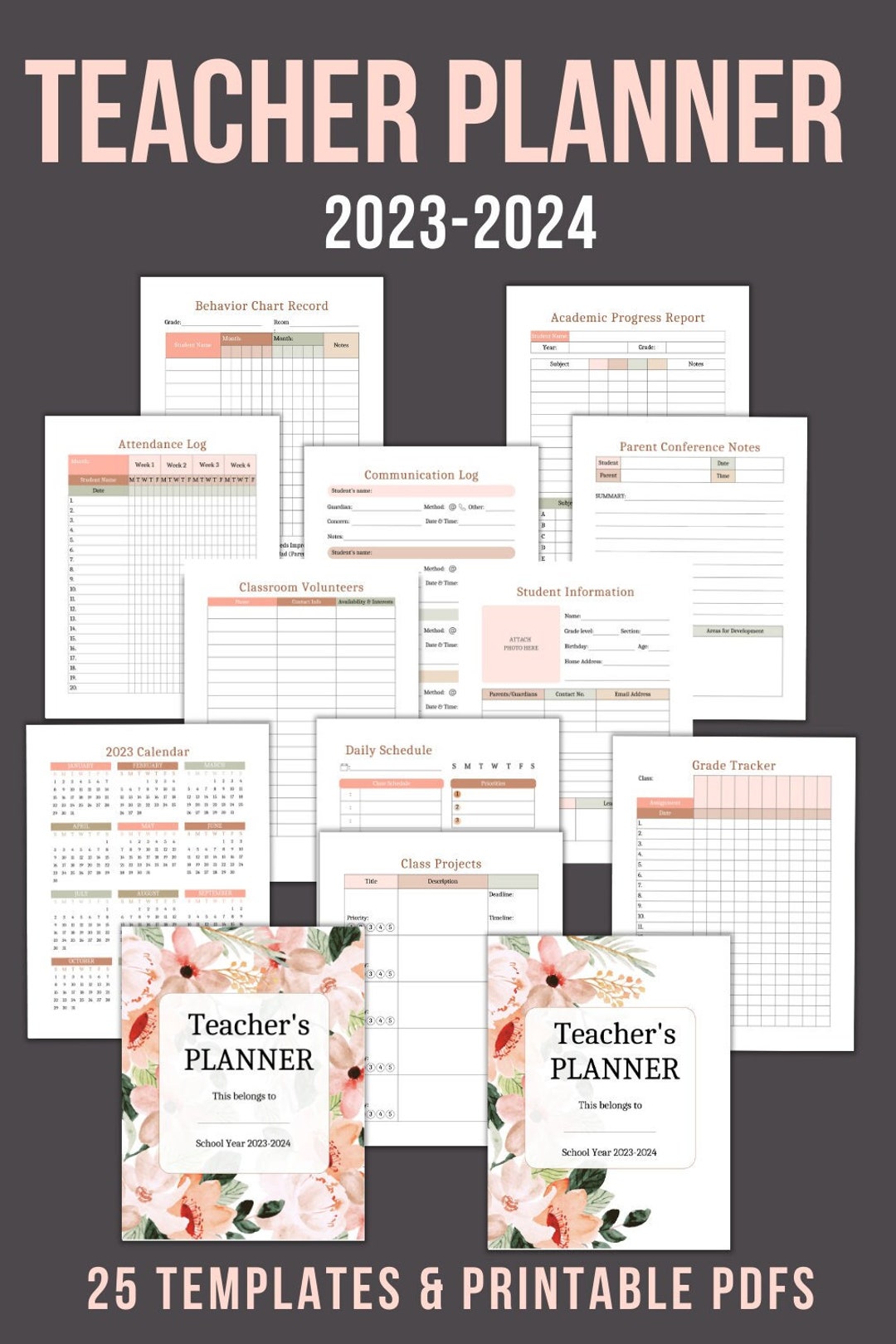 Teacher Planner Digital | 2023-2024 Teacher Planner| Teacher Planner ...