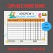 Editable Chore Chart Printable Dinosaur Chore Chart for Boys Routine ...