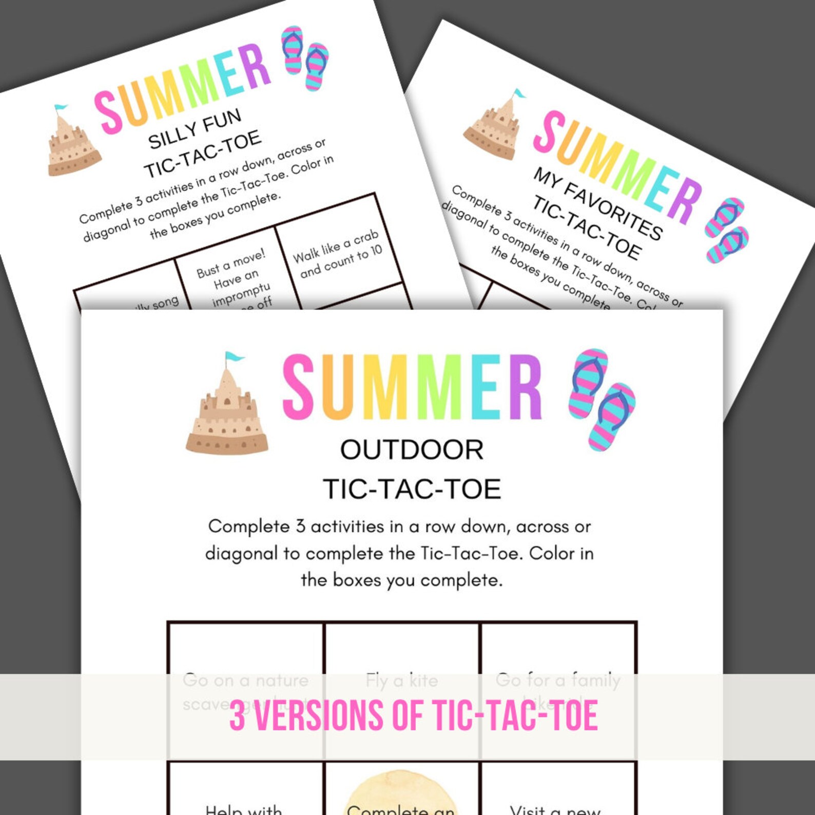 Summer Activities Printable | Kids Activity Pack (instant Download) - Etsy