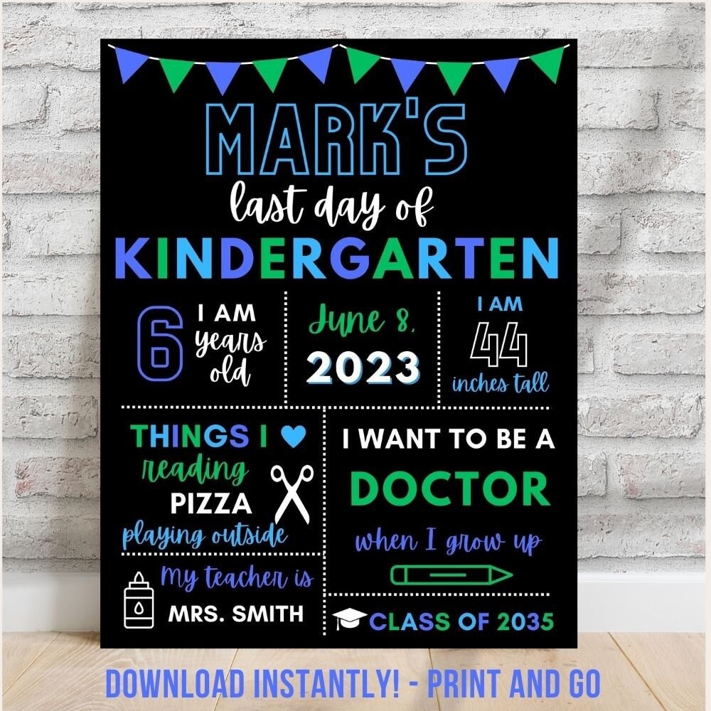 EDITABLE Last Day of School Printable Sign | Back to School | School ...
