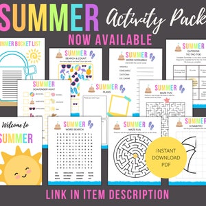 Printable SUMMER Tic-tac-toe Games for Kids | Summer Activities for ...