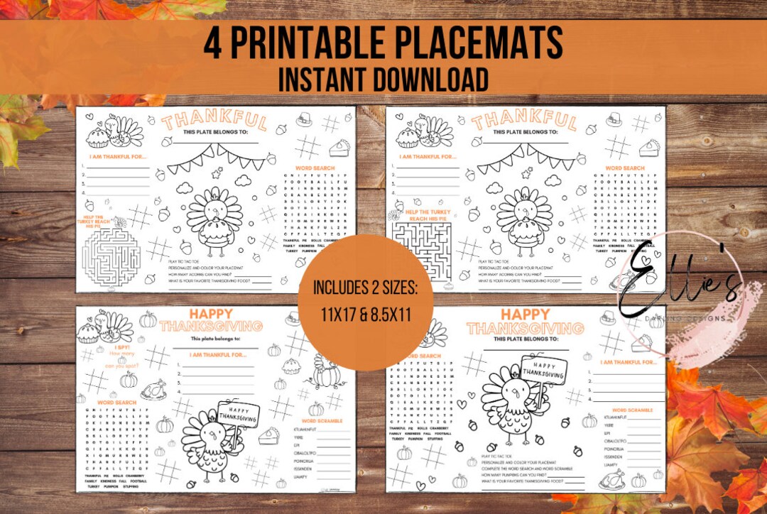 Kids Thanksgiving Games, Kids Table Decor, Kids Table, Kids Activity ...