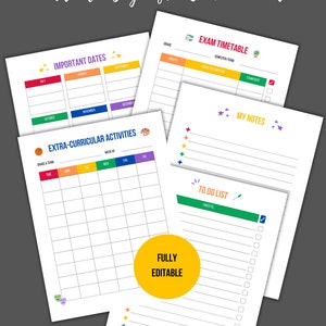 Fun & Functional EDITABLE Digital Kids Back to School Planner | 2023 ...