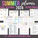 Printable Editable SUMMER 2024 Planner Bundle | Summer Calendar ...