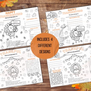 Kids Thanksgiving Games, Kids Table Decor, Kids Table, Kids Activity ...